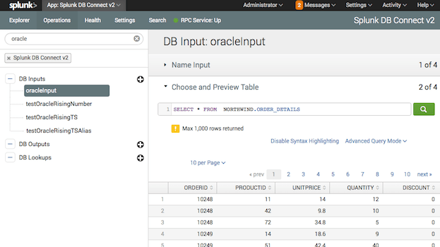 بررسی قابلیت های Splunk DB Connect